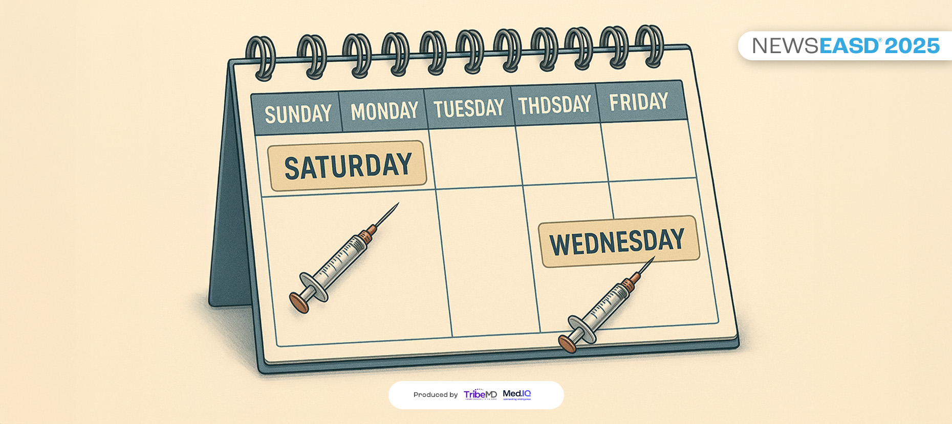Once-weekly insulin icodec effective regardless of weekday or weekend ...
